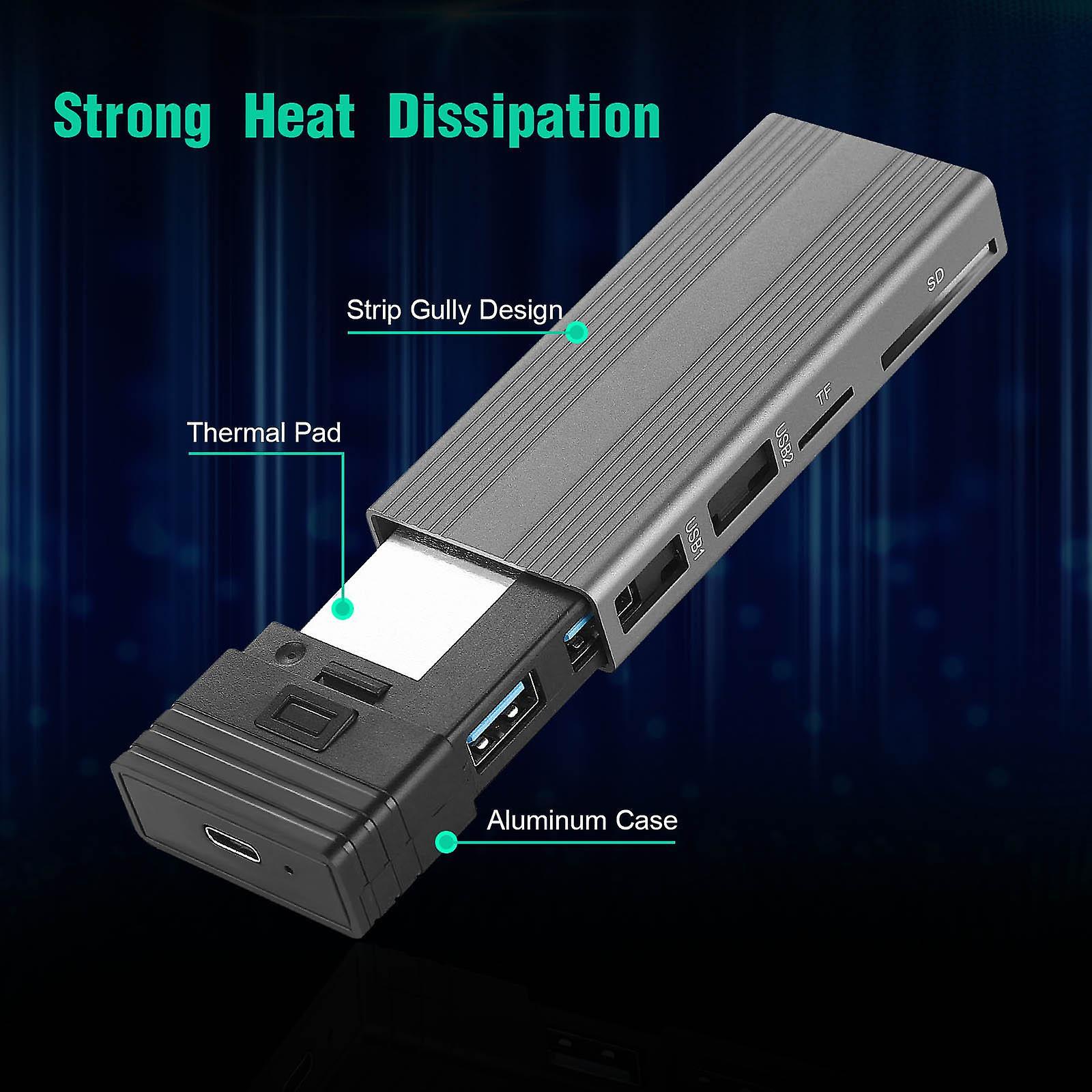 M.2 NVMe SATA SSD Enclosure M.2 SSD Case 10 Gbps 6Gbps Compact for PC ...