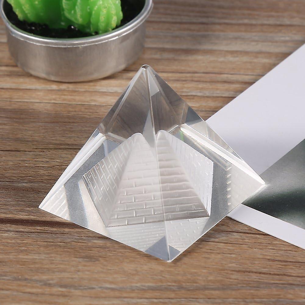 Bewinner Crystal Pyramid, K5 White Clear Crystal Pyramid, Quartz Stone ...