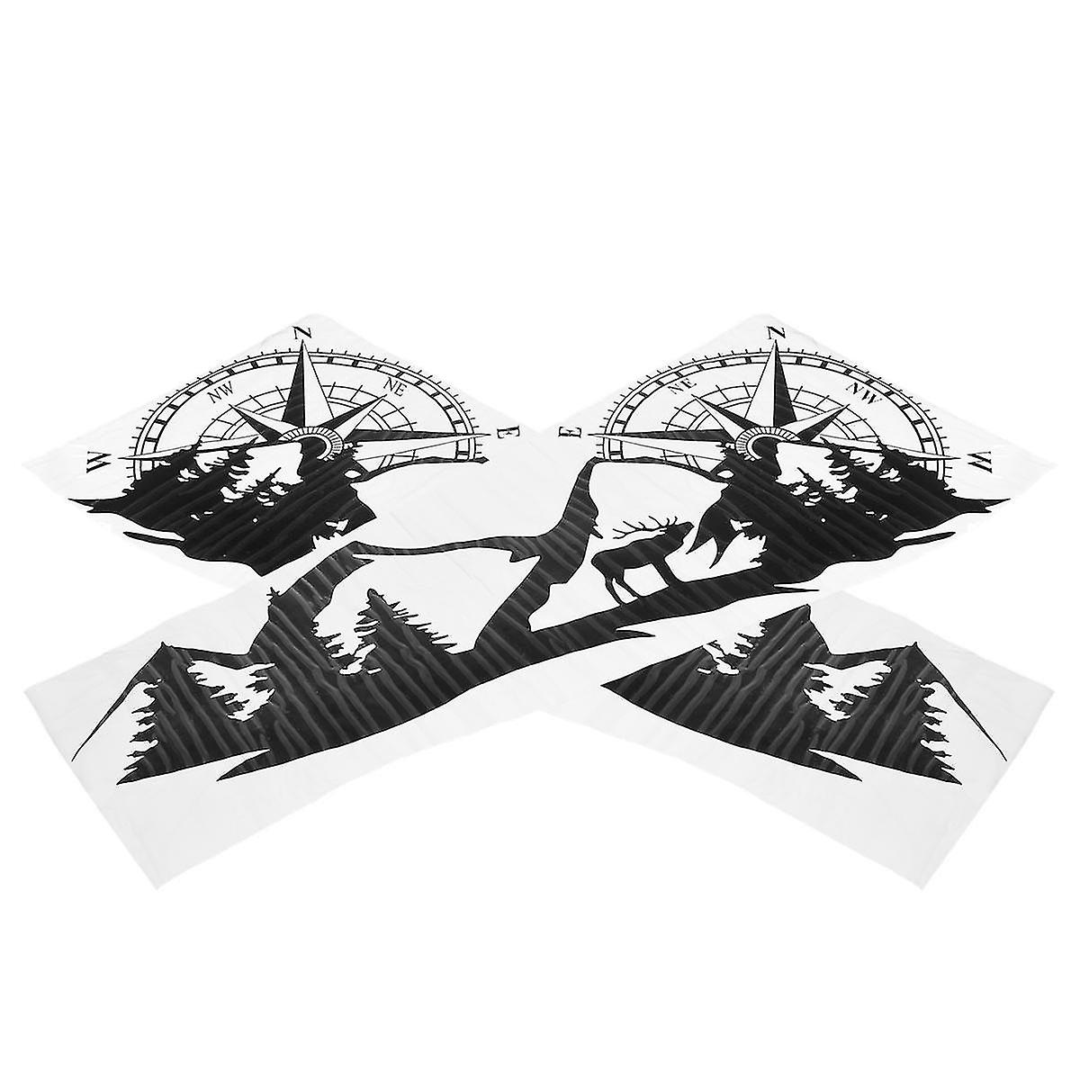 RV Universal Body Sticker DIY Compass Navigation Animal Decal Sticker ...