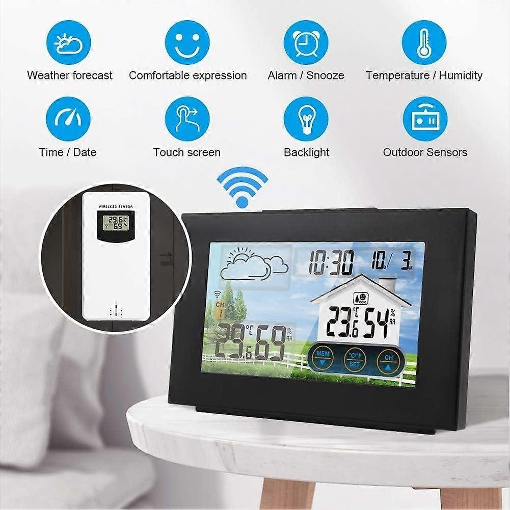 Wireless Weather Station with Sensor LCD Digital Weather Station for ...