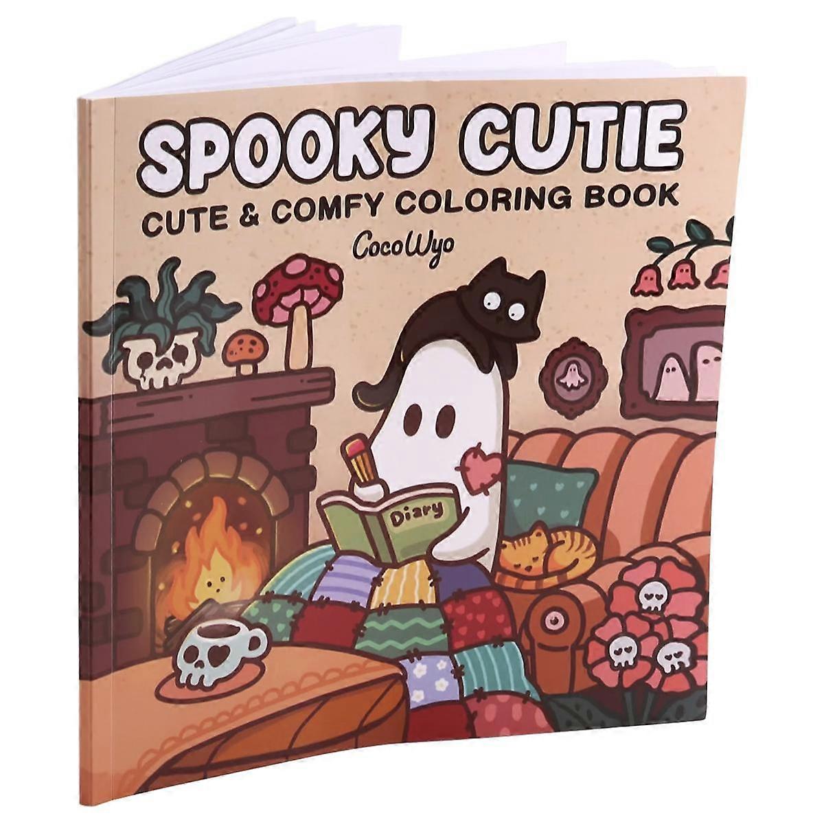 Spooky Cute Coloring Book for Adults & Teens Featuring Adorable Creepy ...