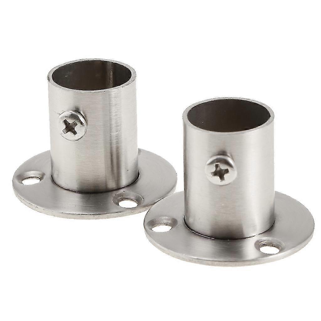 Chrome Tube Pipe Rotating Wardrobe Clothes Garment Rail End Socket 42 X ...