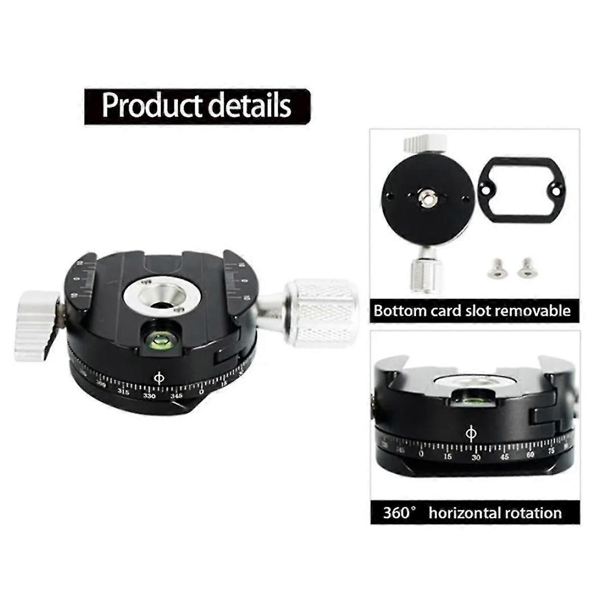 360 Degree Rotating Panorama Clamp Dslr Camera Quick Mount Adapter ...