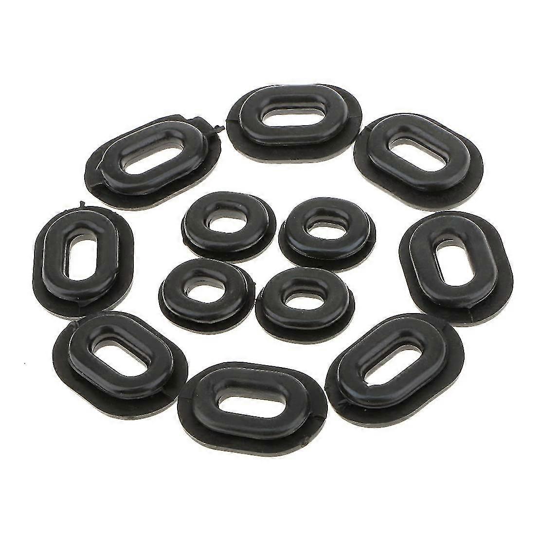 12Pcs Motorcycle Rubber Side Cover Grommets Replacement Gasket Fairings ...