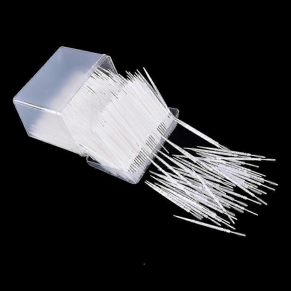 Dental Picks Plastic Toothpick Oral Hygiene 2 Way Interdental Brush ...