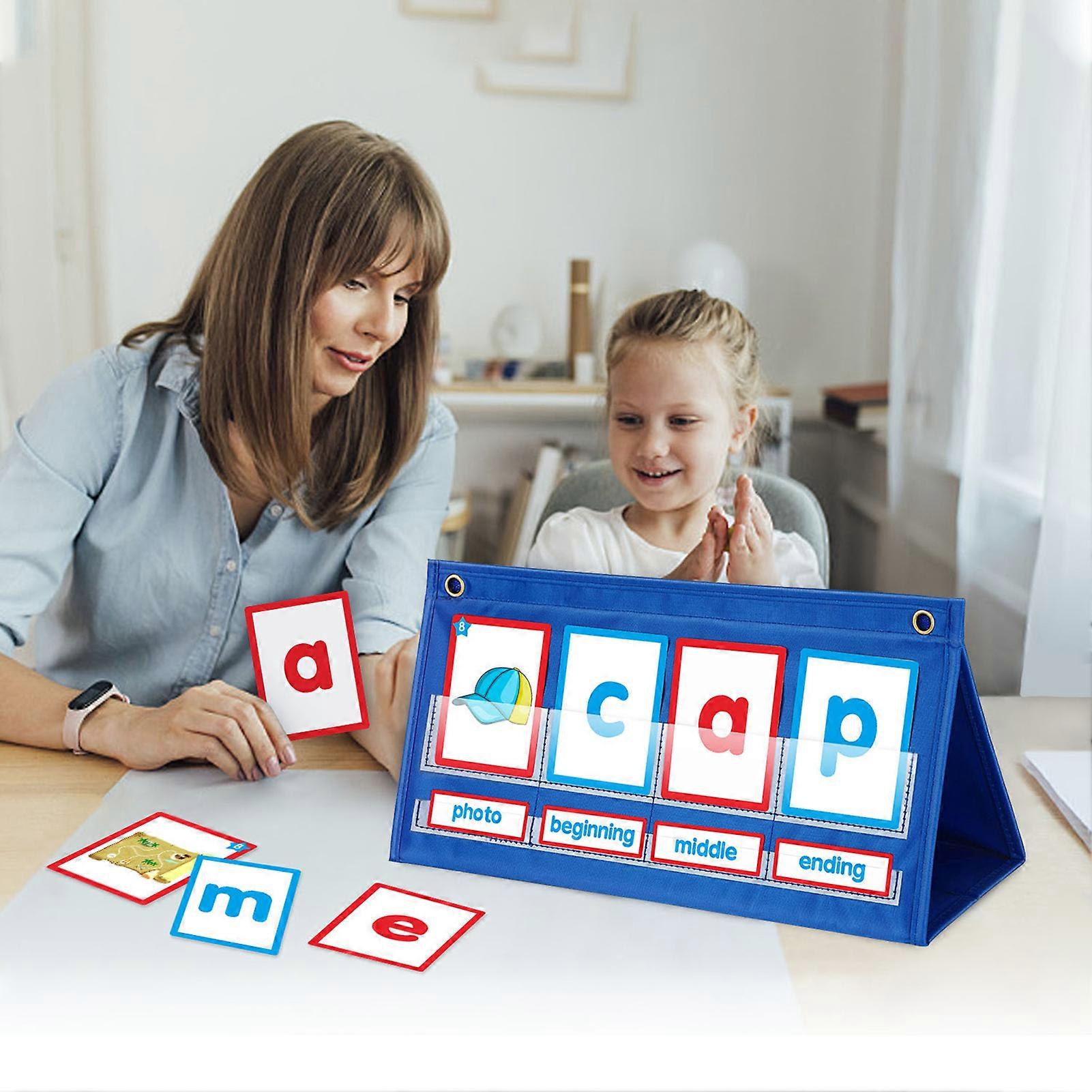 1 Set Word Spelling Game CVC Word Games Building Pocket Chart Kids ...