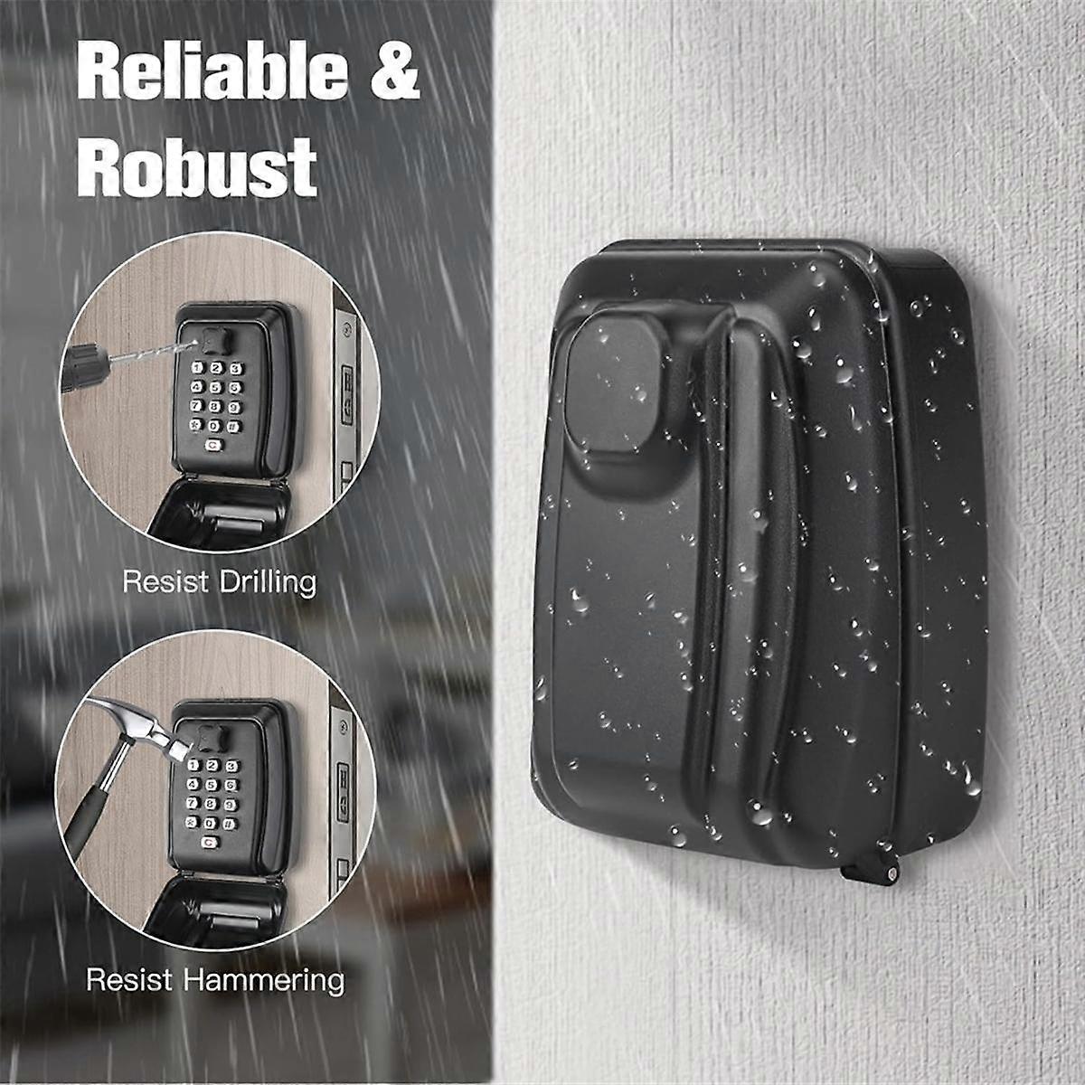 Key Lock Box for Outdoor Use, 12-Position Combination Key Storage Box ...