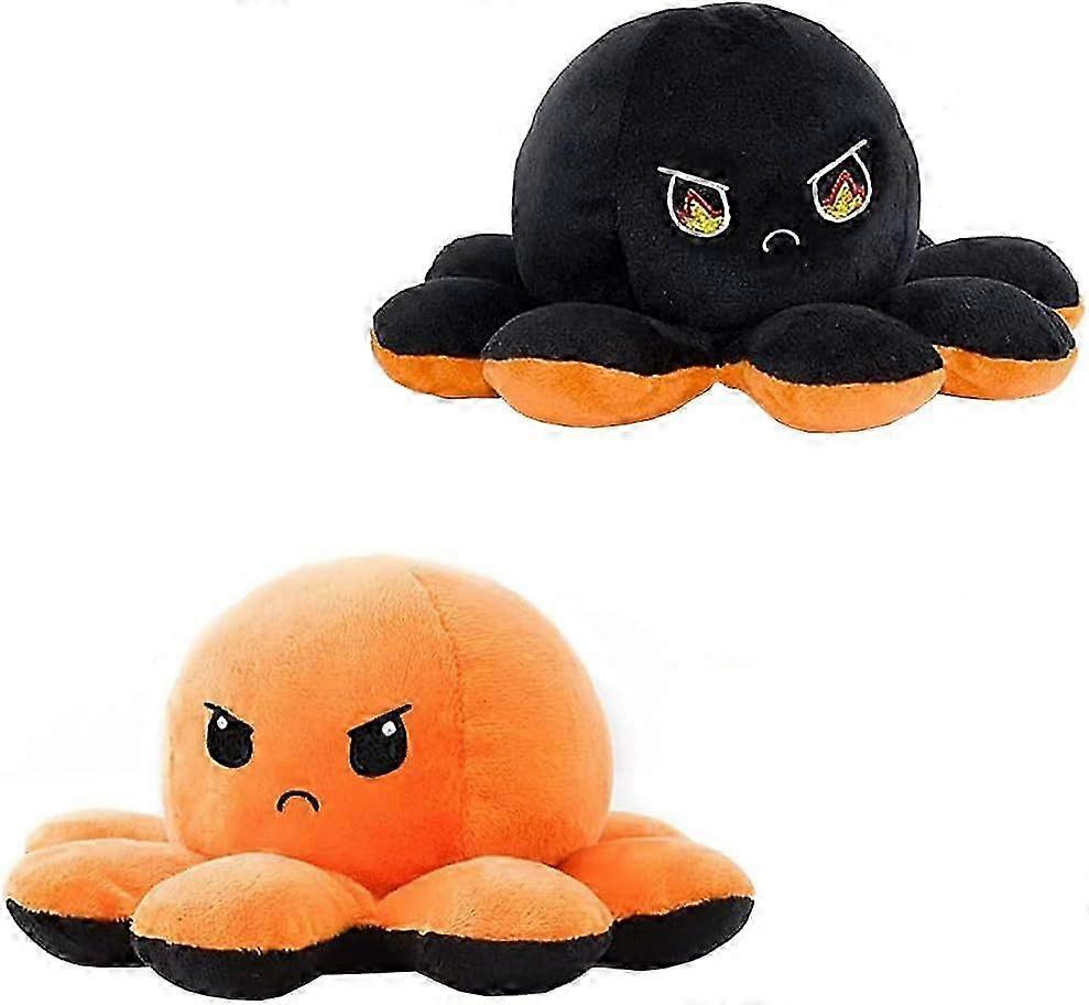 The Moody Reversible Octopus Plushie | Double-Sided Flip Plush Toy ...