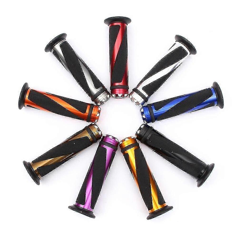 2pcs Motorcycle Electrombile Aluminum Rubber Handlebar Grip Cover - XC ...