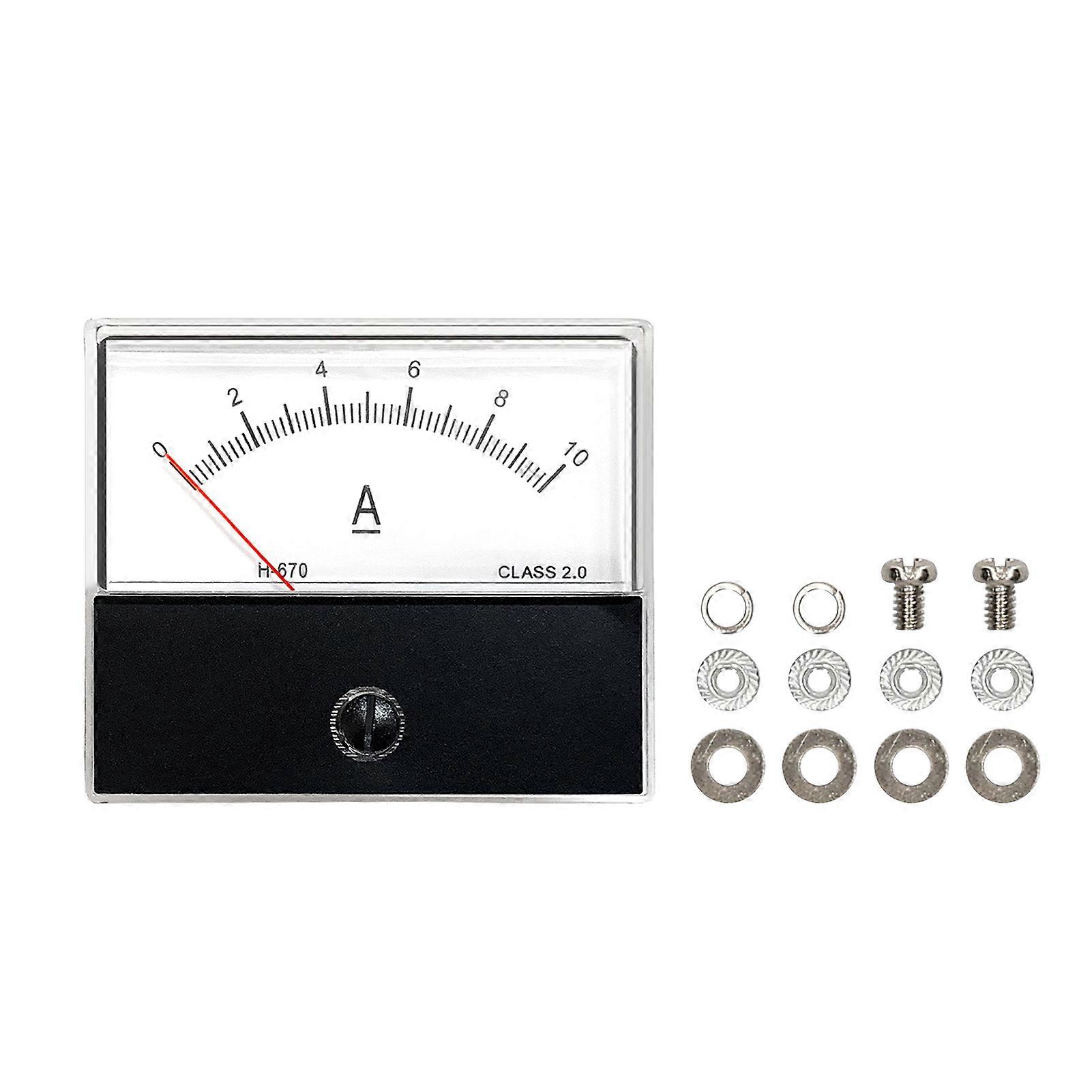 Analog Current Panel Meter Ammeter Gauge Class 2.0 Accuracy DC 0-10A ...