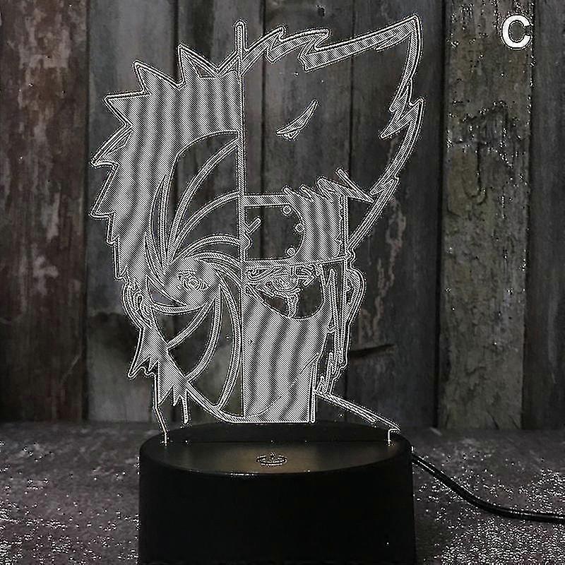 3d Night Lights Naruto Team Uzumaki Naruto Sasuke Sakura Figure Led ...