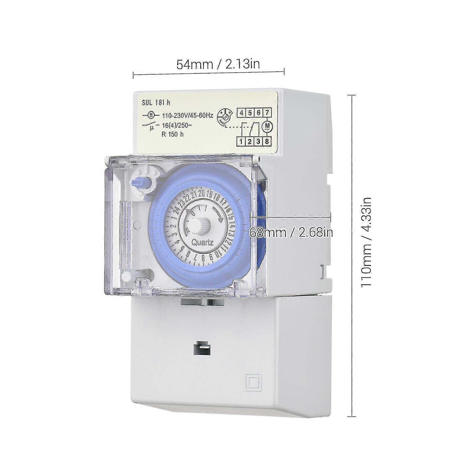 Mechanical 24 Hours Timer Switch Ac 110-230v 30 Minutes Interval 48 ...