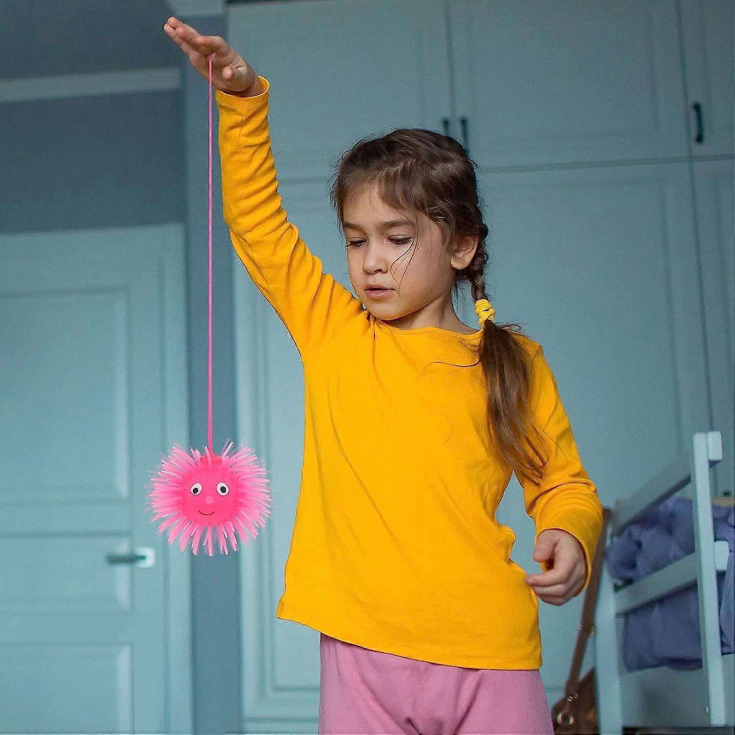 5 Pieces Dimple Fidget Toy Glowing Puffer Ball Squeezy & Inflatable ...