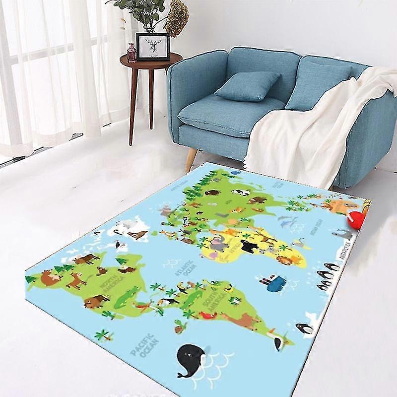 Children Crawling Play Rugs And Carpets With Word Map Design For Kid ...