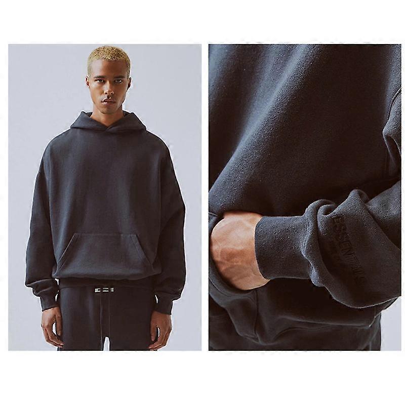 Essentials Reflective Back Hoodie Sweatshirt Pockets Pullover Men ...