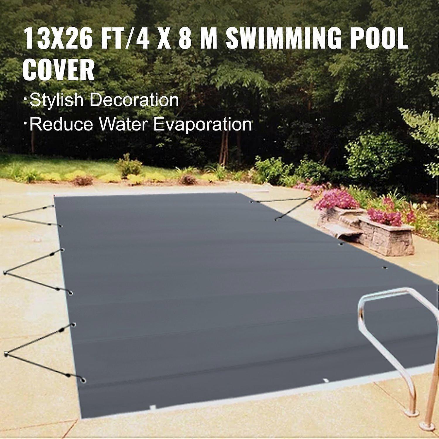 VEVOR Pool Safety Cover 13x26 ft In-ground PVC Rectangular Solid ...