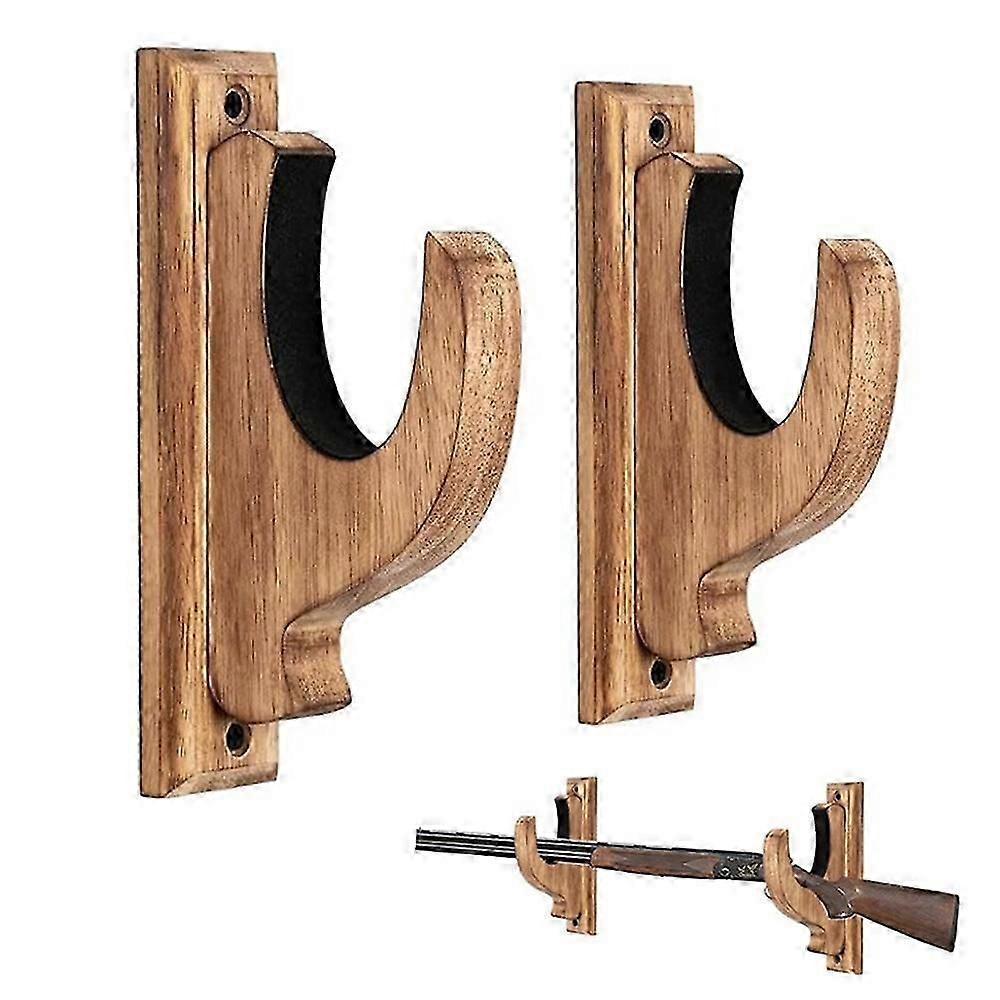 Gun Rack Wood Shotgun Rifle Wall Mount Holder Display Rack | Fruugo UK