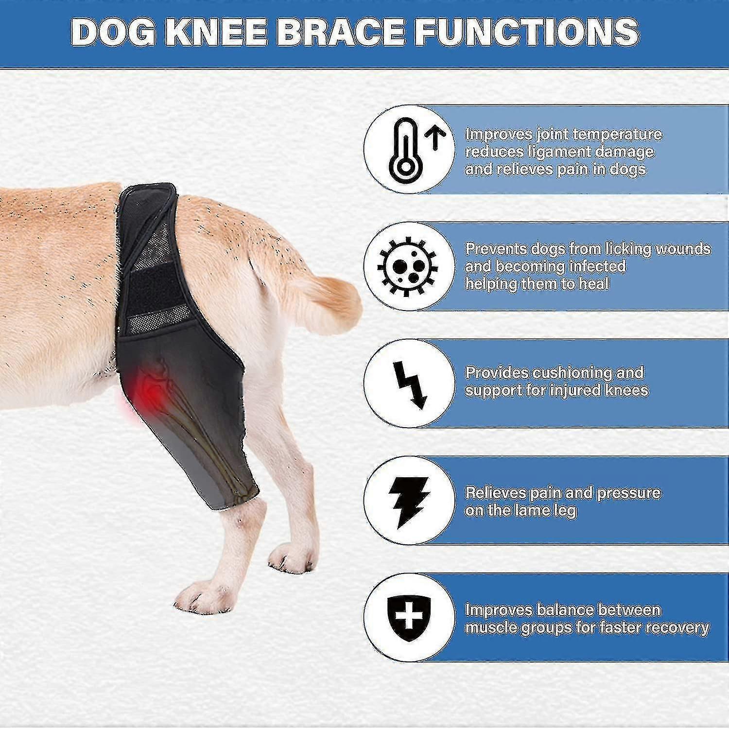 Dog Knee Brace Dog Leg Brace For Torn Acl Hind Leg Dog Hip Support ...