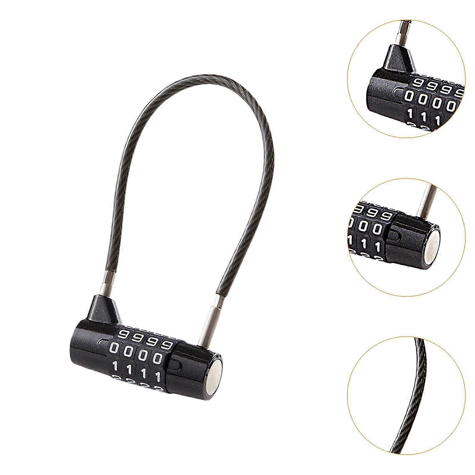 Cable Lock Sturdy 4 Digit Combination Padlock for Tool Box Shed Hasp ...