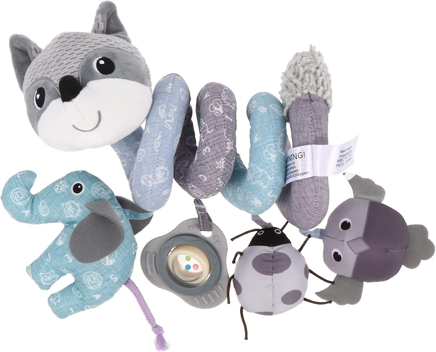 Musical Activity Spiral Car Seat Toys Animal Fox Plush Toy Cot Pram ...