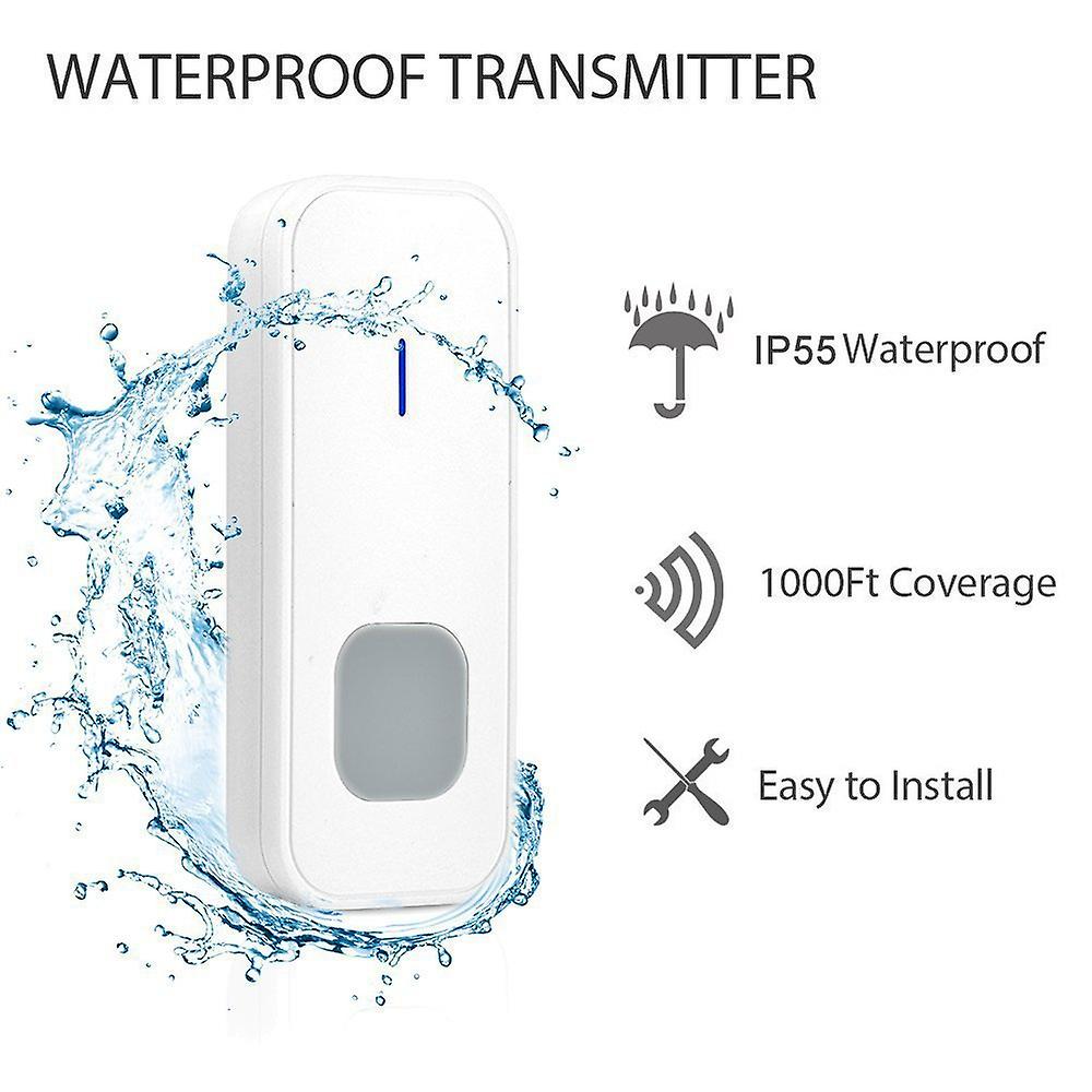 Wireless Doorbell, Electronic Chime, Chime Kit with Plug-in Receivers ...