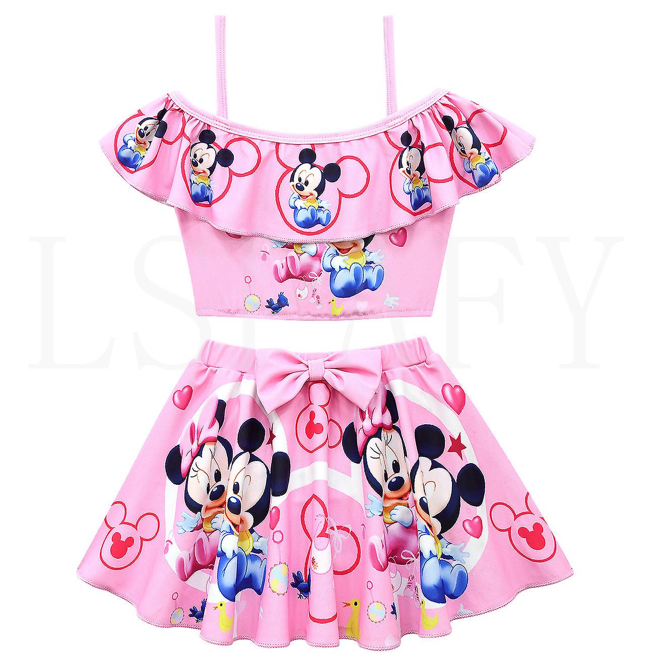 Toddler Baby Girls Kids Minnie Mouse Bikini Set Summer Beach Swimwear ...