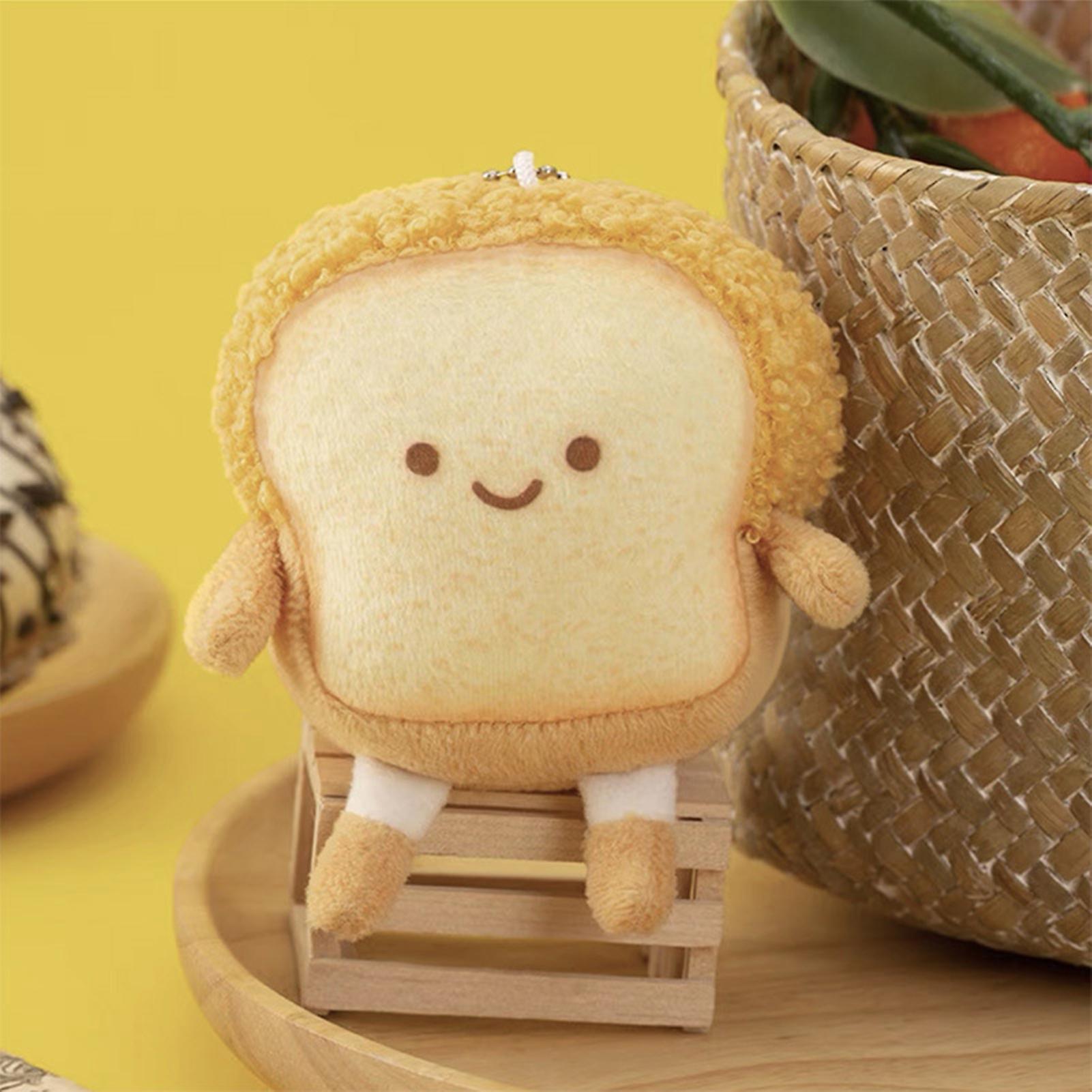 Cartoon Plush Pendant Lovely Toast/Red Bean/ Cheese Bread Plushies ...