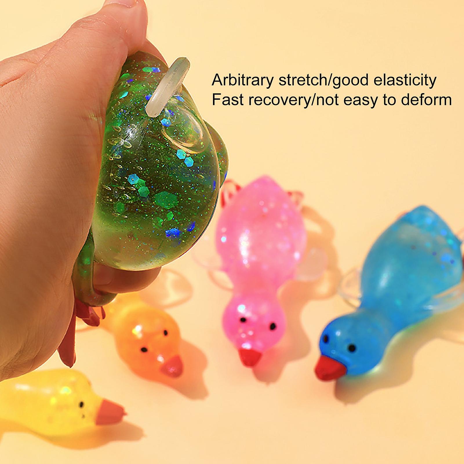 Duck Squeeze Toy Stretchy Slow Rebound Glitter Maltose Soft TPR Pinch ...