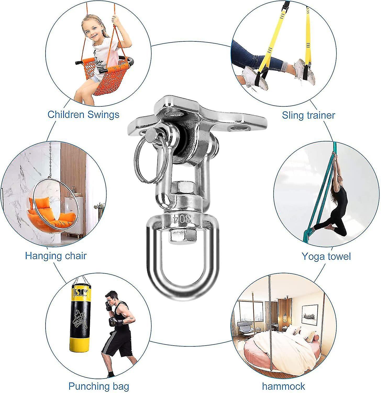 Ceiling Hook Hanging Chair Hook 360 Swivel, Stainless Steel Outdoor ...