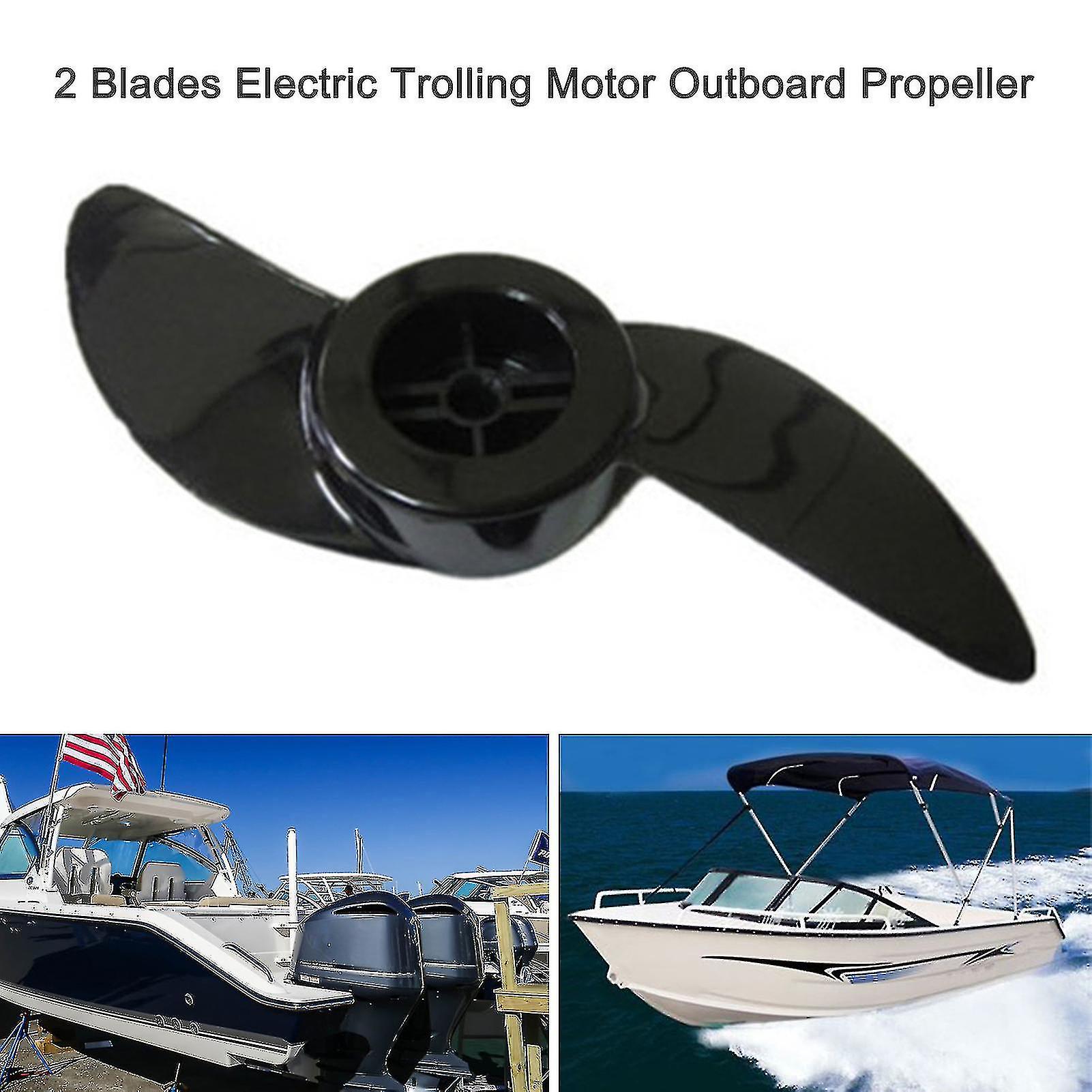 2024 Black 2 Blades Boat Propeller Outboard Motor Propeller Electric ...