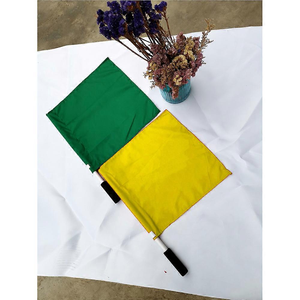 Referee flag stainless steel command hand flag red signal flag sponge ...