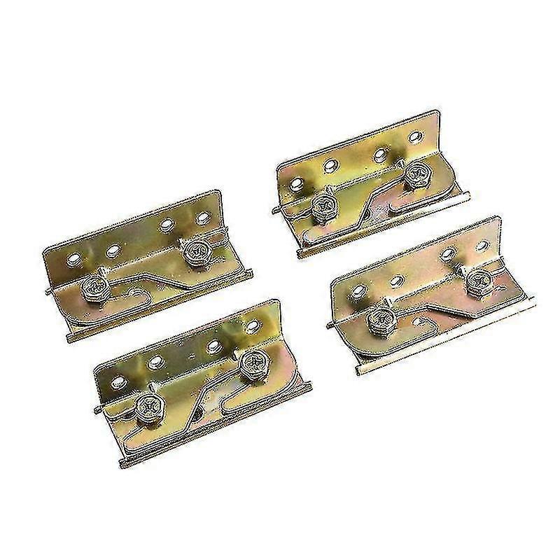 Set Of 4 Heavy Duty Rust Resistant Mortiseless Bed Rail Mounting ...