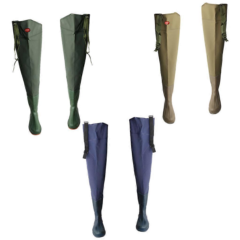 Waterproof Wading Boots Over Knee Hip Waders Thick Leg Wear Rain Boots ...