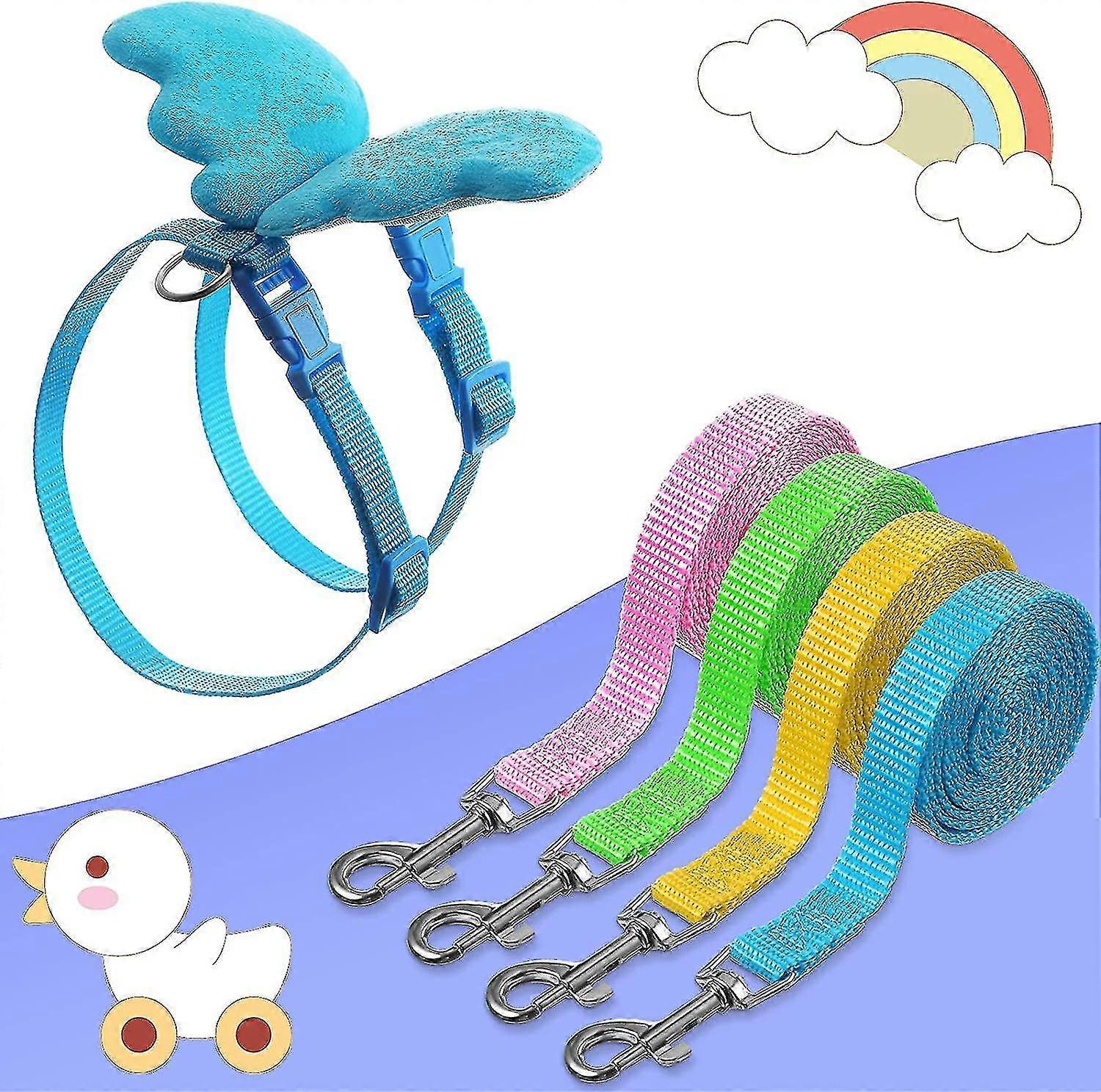 4 Pieces Pet Duck Outside Walking Harness Leash, Hen Chickens Harness ...
