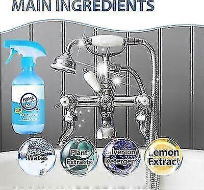 2024 New Bathroom Cleaner Shower Room Glass Scale Cleaner Stainless ...