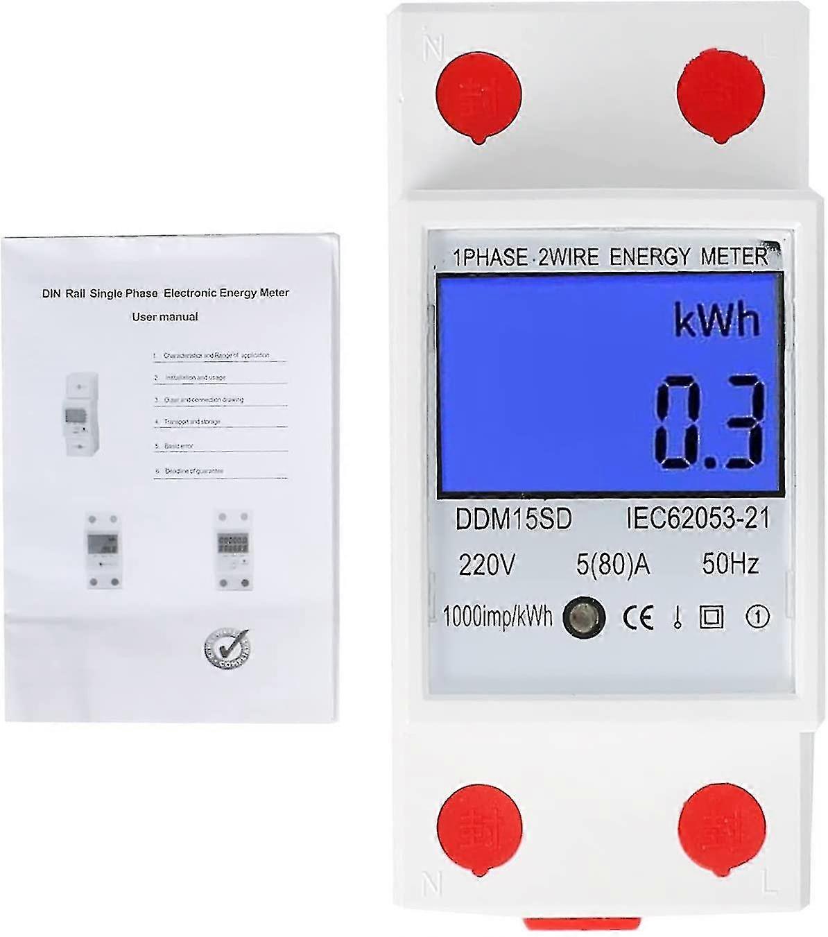 Christmas Digital Electricity Meter Lcd Three-phase Meter 3-phase 4 ...