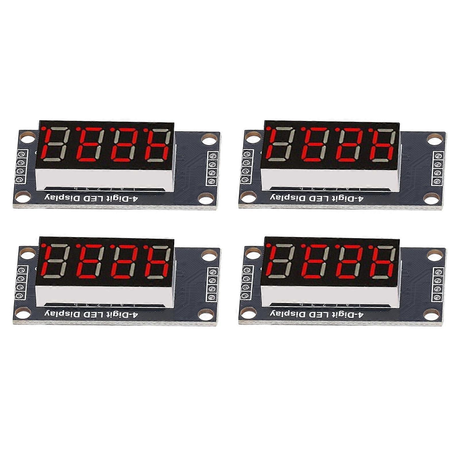 4 Sets Digital Tube Display Module LED 4 Digit 7 Segment 0.36in TM1637 ...