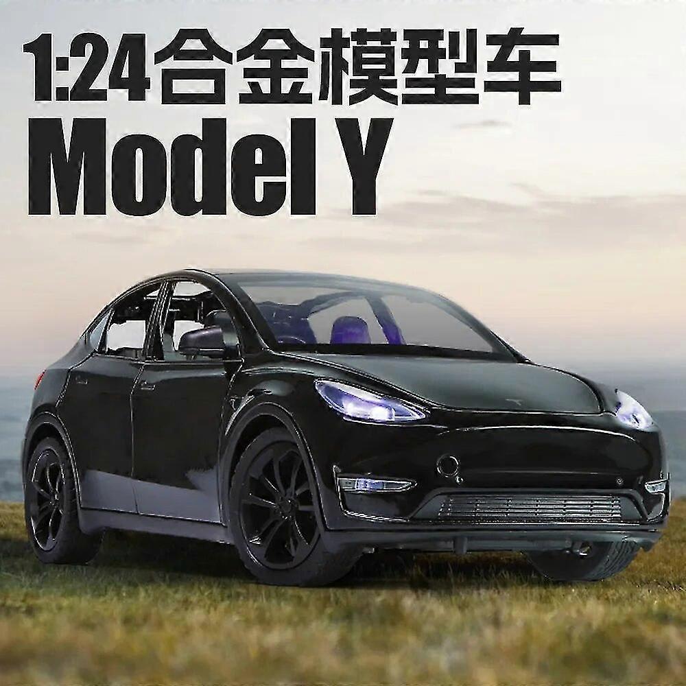 1:24 Tesla Model Y Alloy Car Model Decorations For Children's Toys With ...