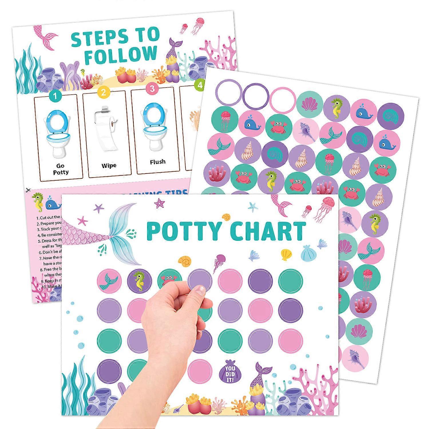 Potty Training Chart for Toddler sticker Potty Training Sticker Reward ...
