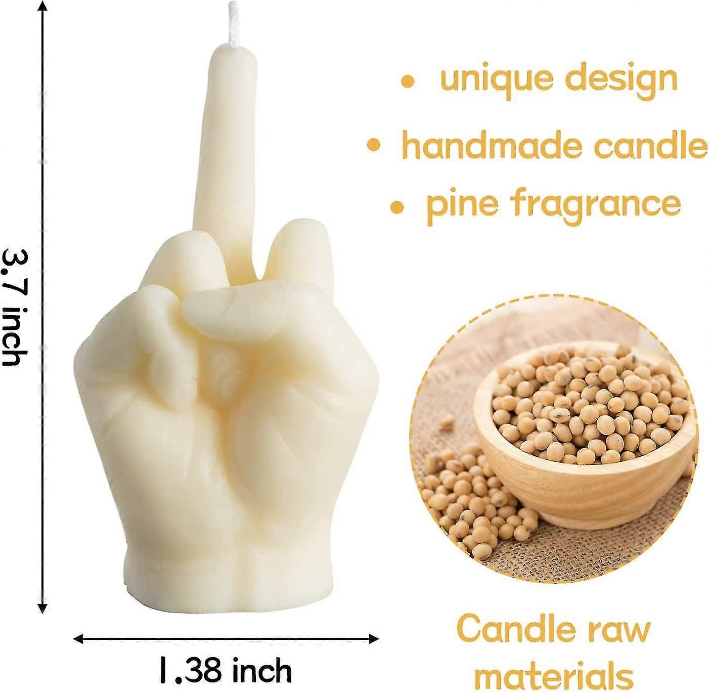 Wabjtam 6sisc Middle Finger Scented Candle Danish Pastel Room Decor ...