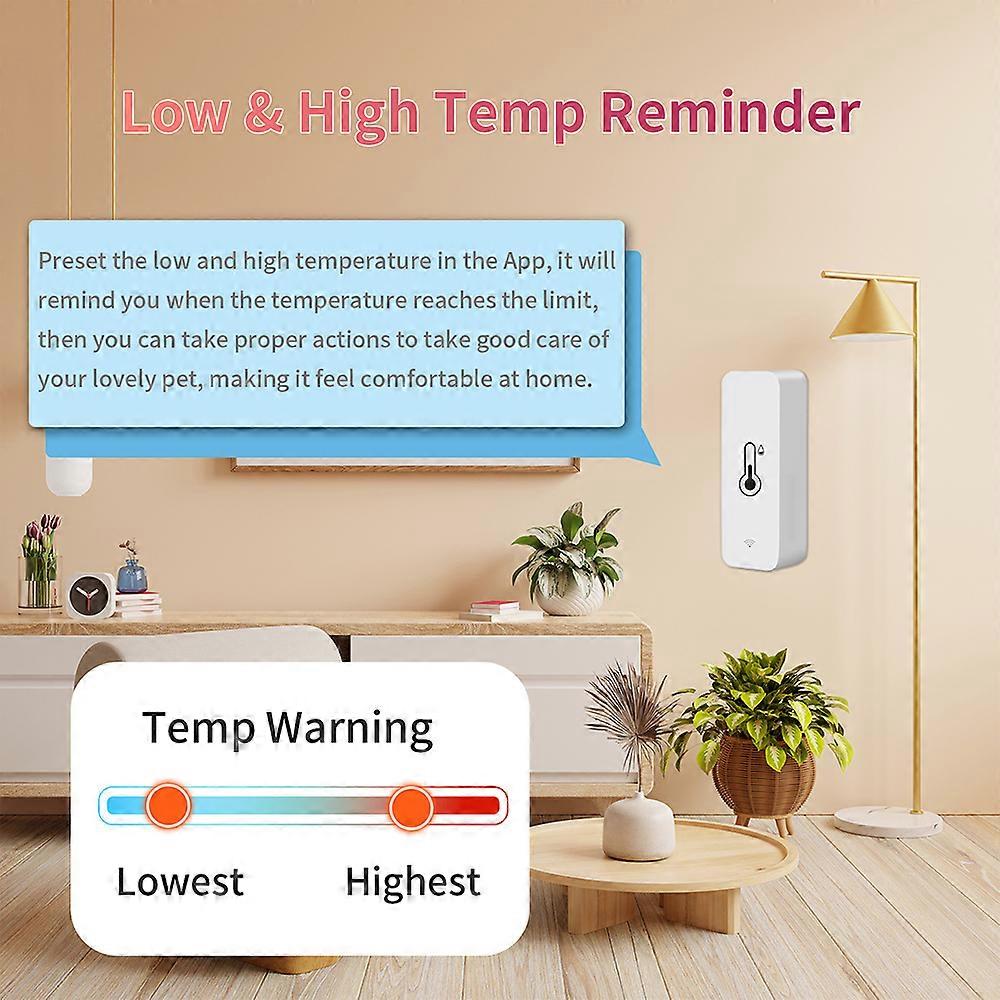 3Pcs Tuya WiFi Temperature and Humidity Sensor Indoor Humidity Sensor ...