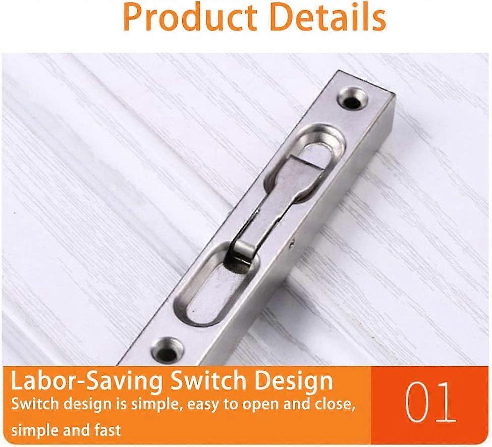 Stainless Steel Sliding Latch Bolt Latch Hidden Door Slide Latch ...