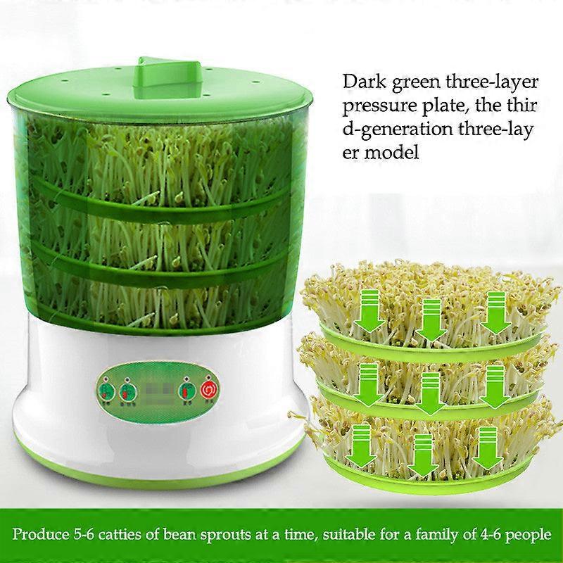 Two Layer Bean Sprouts Maker Thermostat Green Vegetable Seedg Growth ...