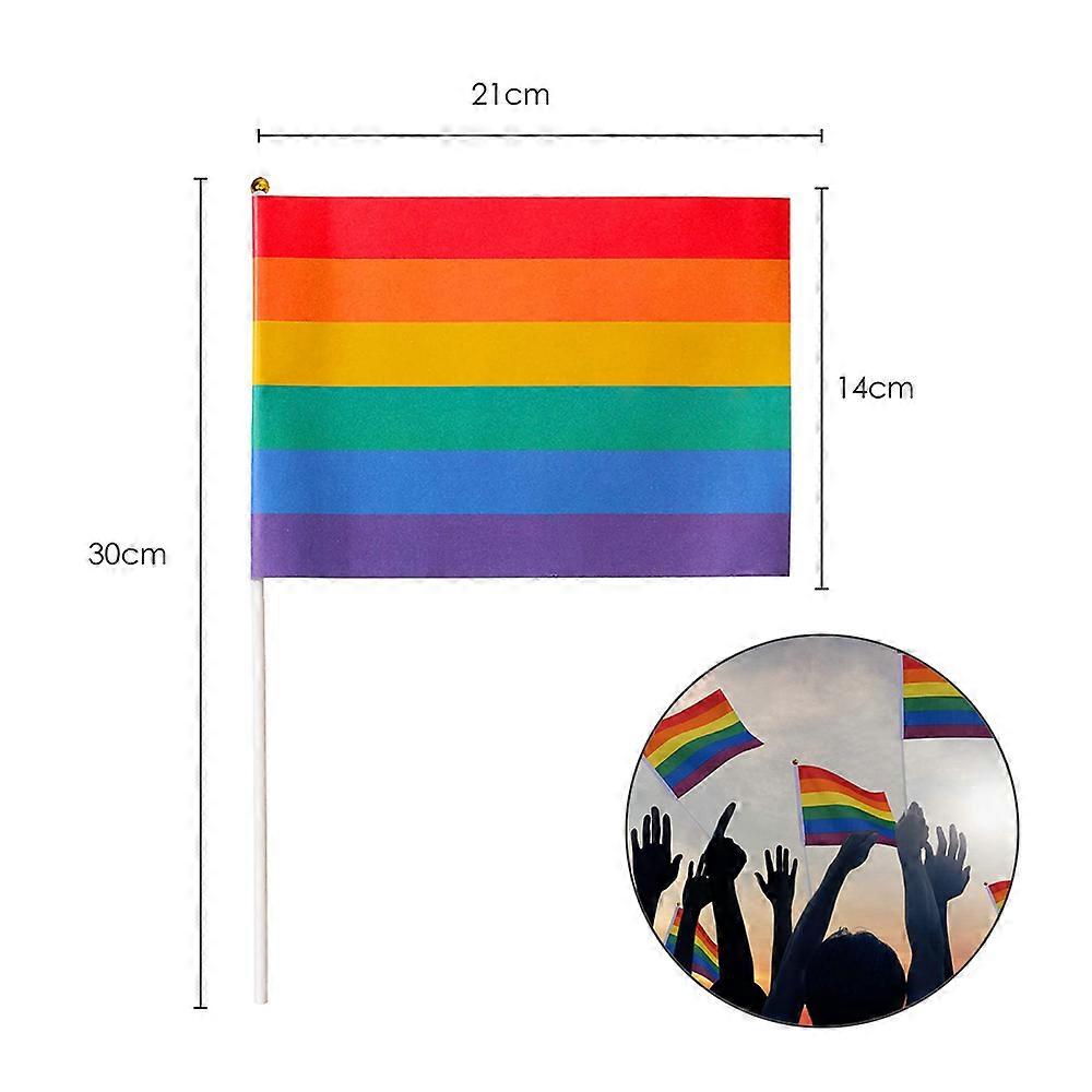 Whaline 318 PCS Rainbow Gay Pride Set 30 Small LGBT Handheld Stick ...