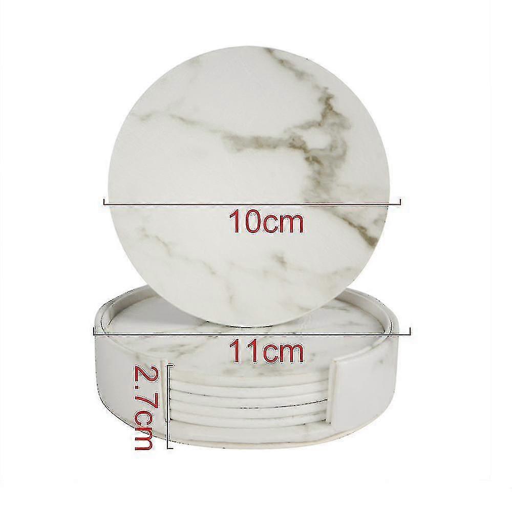 Leather Coasters Spill Protection For Table Desk Durable And Non Slip ...