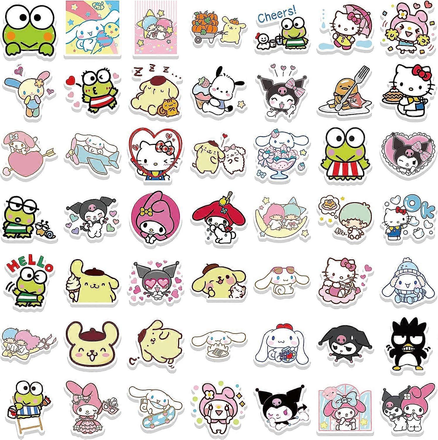 100Pcs Kawaii Stickers, Anime Stickers, Helllokittty Stickers MyMelody ...