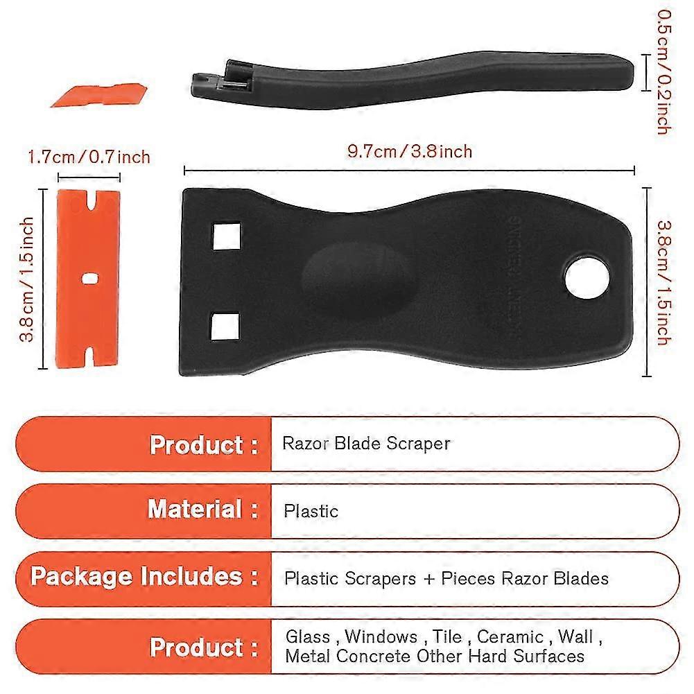 Scraper, Glass Scraper With 20 Pieces Replacement Blades, Glass Ceramic ...