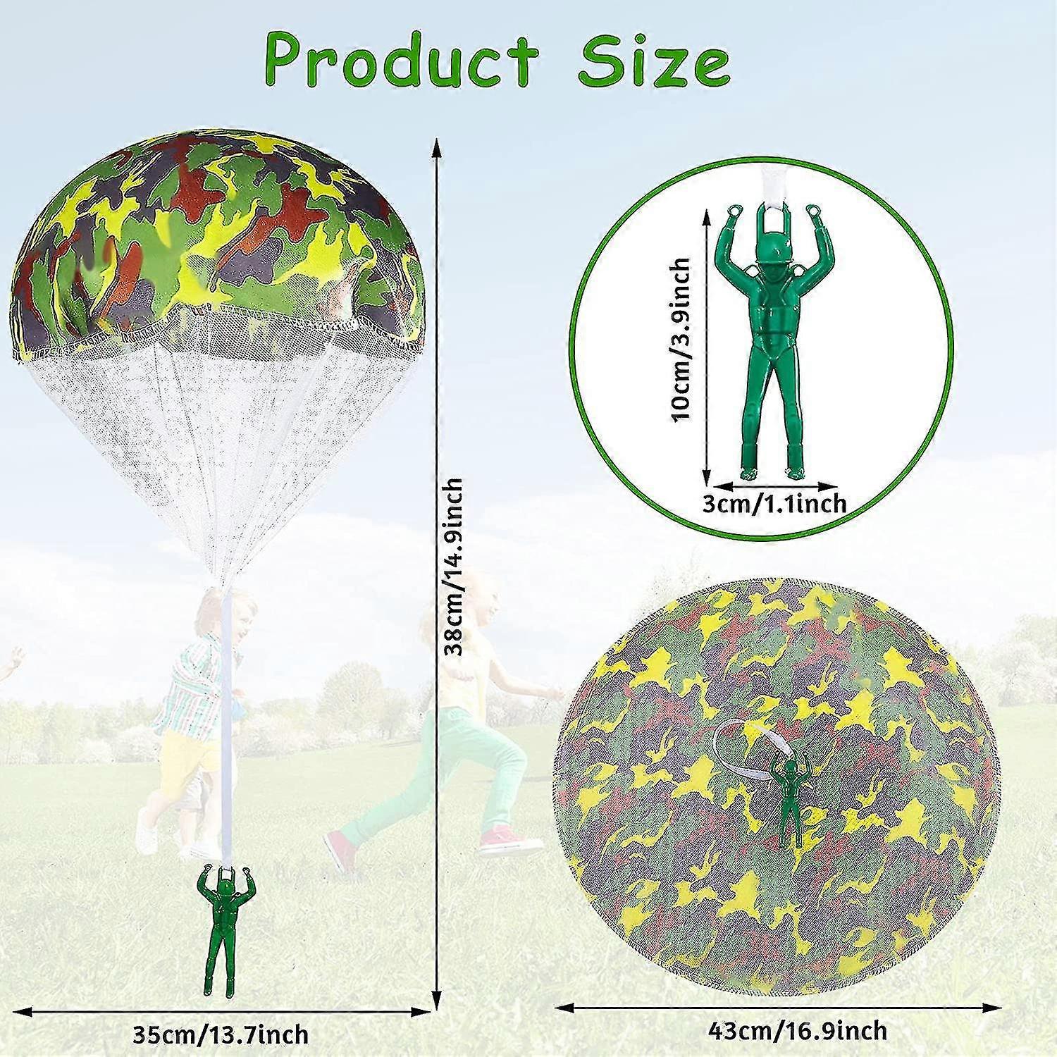 12 Pieces Army Parachute Toy Action Figures Toy Hand Throwing Army Men ...