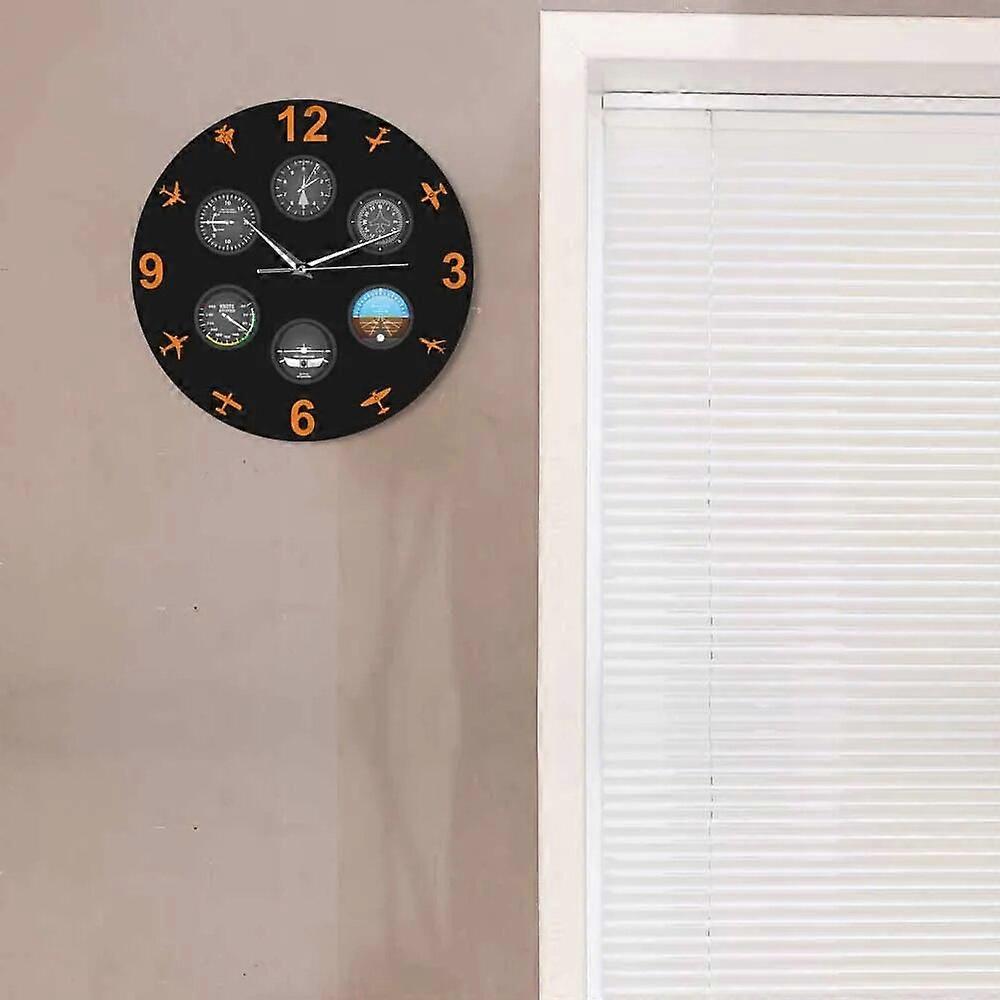 Aviation Aviator Modern Design Printed Wall Clock Flight Instrument ...