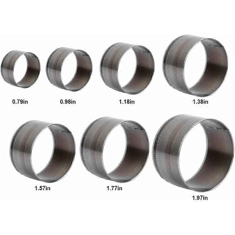 Round Leather Cutters, 7pcs Leather Cutter Tools Hollow Hole Cutter Set ...